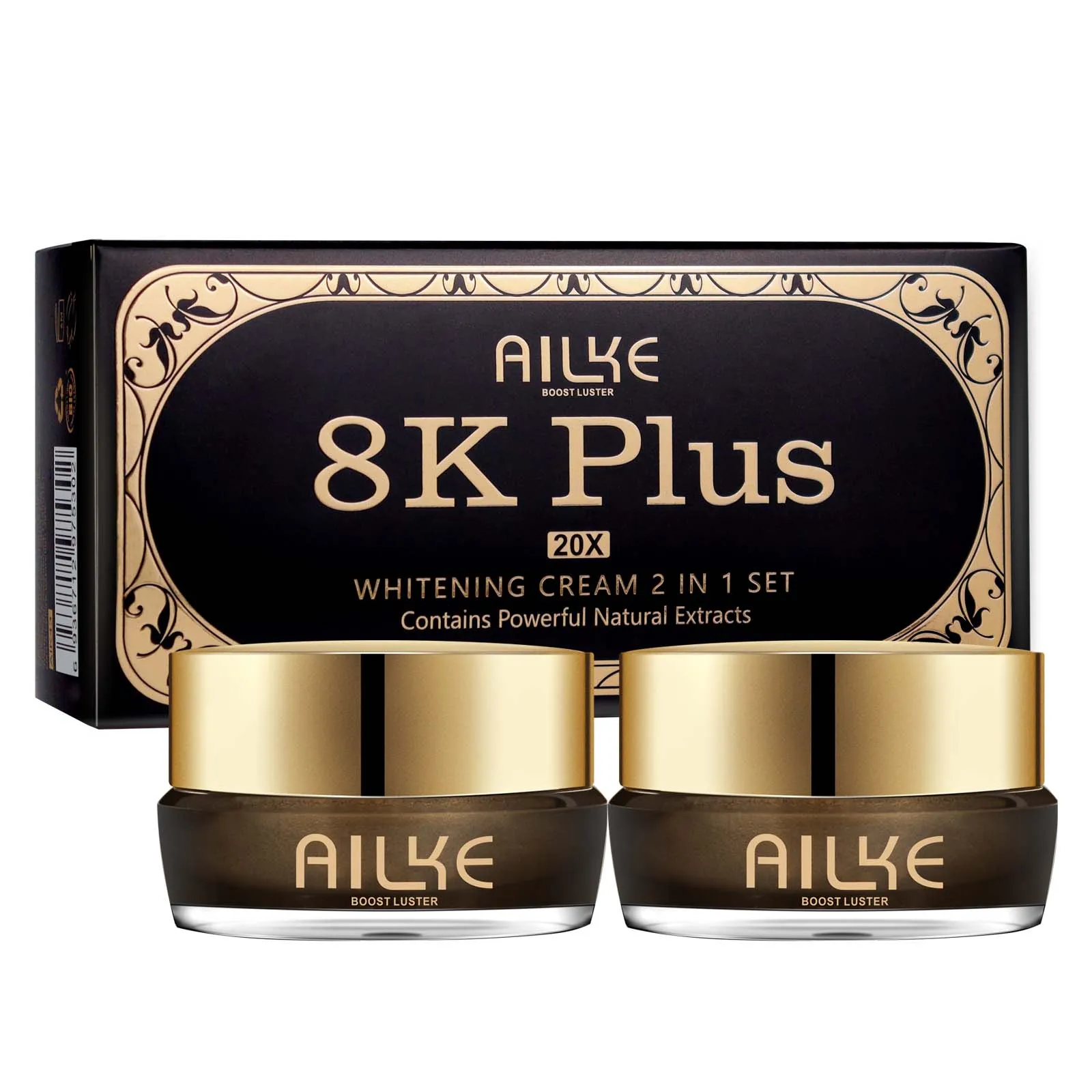 Ailke 8K Plus Whitening Cream 2 IN 1 Set - Flipmart